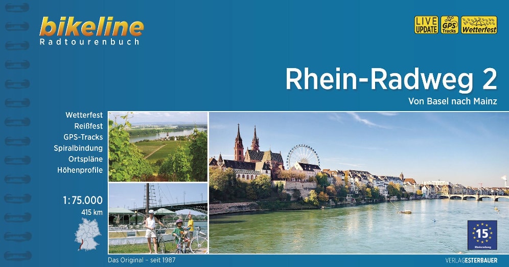 bikeline Rhein-Radweg 2 Radkarten / Radtourenbuch im Camp4 kaufen