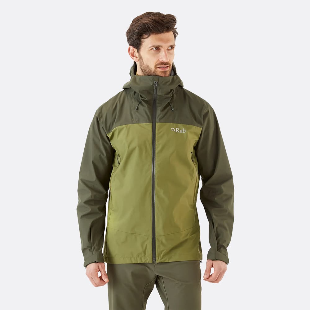 Rab Arc Eco Jacket-Army/Chlorite Green Regenjacke im Camp4 kaufen